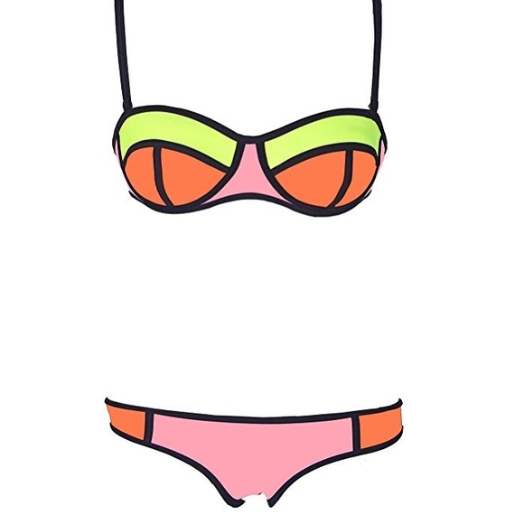 Urban Outfitters | Swim | Nwot Neon Bikini By Vsha | Poshmark
